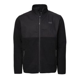 Fleecejacke HERO by John Medoox "JOEL Fleecejacke", Herren, Gr. XL, schwarz, Fleece, 100% Polyester, regular fit, Jacken Fleecejacke, Sherpa fleece Straight Fit Casual Sherpa f&uuml;r Herren