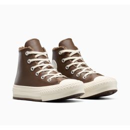 Sneakerboots Converse "CHUCK TAYLOR ALL STAR EVA LIFT", Jungen, Gr. 32, grounded, egret, grounded, Textil, Schuhe Sneakerboots, Winterschuhe, Schn&uuml;rboots, Sneaker, gef&uuml;ttert