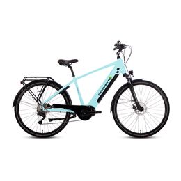E-Bike SAXONETTE "ADVANCED SPORT" Gr. 48, blau glossy, schwarz, Elektrofahrr&auml;der, 48cm, 28 Zoll (71,12cm), (mit integr. Akku), Elektrofahrrad f&uuml;r Alltag und Einkauf