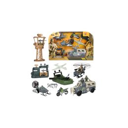 Toi-Toys ALFAFOX Spielset XL Milit&auml;r Fahrzeuge 6er Set mit Figuren und Zubeh&ouml;r Kinder ab 3 Jahren