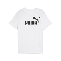 T-Shirt Puma "ESS No. 1 Logo T-Shirt M&auml;dchen", M&auml;dchen, Gr. 128, wei&szlig;, Obermaterial: 100% Baumwolle. Kragen: 30% Polyester, 70% Baumwolle, regular fit, Rundhals, Shirts T-Shirt