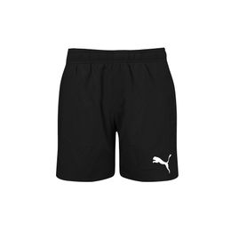 Badeshorts Puma "Puma SWIM BOYS MID SHORTS", Kinder, Gr. 116, N-Gr, schwarz, Microfaser, Obermaterial: 100% Polyester, Badehosen Badeshorts, schnelltrocknend, Kordelzug