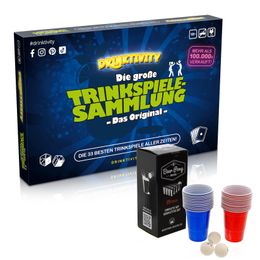 Party BUNDLE Trinkspiel Sammlung Drinktivity mit Beerpong Set f&uuml;r ab 18 Jahren