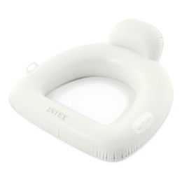 Intex 56801EU Pillow Float Lounge aufblasbare Schwimmliege Netzsitz Schwimsessel wei&szlig;