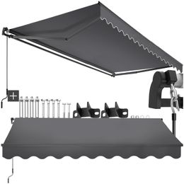 TecTake&reg; Gelenkarmmarkise, verschiedene Gr&ouml;&szlig;en, stabile Gelenkarme, inkl. Wandhalterung