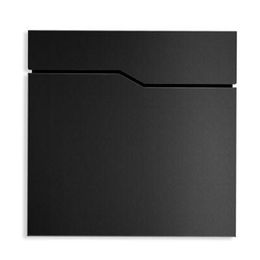 Metzler Briefkasten Hoffmann, gro&szlig;er Einwurfschlitz, 2-seitiges Zeitungsfach, abschlie&szlig;bar, B 370 x T 105 x H 370 mm, Stahl, tiefschwarz RAL 9005
