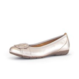Ballerina Gabor "Sportliche Ballerina", Damen, Gr. 37,5, gold, Schuhe Ballerina