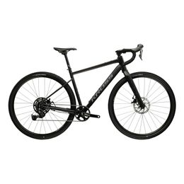Gravelbike KROSS "KROSS Gravelbike Esker 1.0 28" schwarz 9 G&auml;nge" Gr. 46, schwarz, schwarz, Fahrr&auml;der, Herren, 46cm, 28 Zoll (71,12cm) hinten: 28 Zoll (71,12cm)