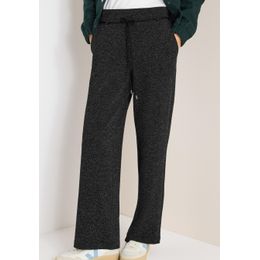 Schlupfhose Cecil "Style NEELE", Damen, Gr. XL (44), L&auml;nge 28, schwarz, Web, Obermaterial: 51% Viskose, 32% Nylon, 12% Polyester, 5% Elasthan. Futter: 100% Polyester, meliert, loose fit lang, Hosen Schlupfhose, in melierter Optik