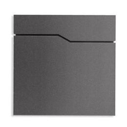 Metzler Briefkasten Hoffmann, gro&szlig;er Einwurfschlitz, 2-seitiges Zeitungsfach, abschlie&szlig;bar, B 370 x T 105 x H 370 mm, Stahl, eisengrau RAL 7011