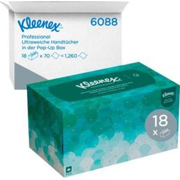 Kleenex Papierhandt&uuml;cher 6088, 1-lagig, Ultra Soft, Zupfboxen mit 70 T&uuml;chern
