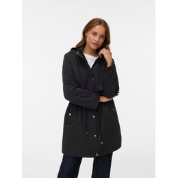 V&eacute;ro Moda Kurzmantel VERO MODA "VMGAIL MAYA COAT BOO", Damen, Gr. XS, schwarz, Web, Obermaterial: 100% Polyester, unifarben, regular fit, M&auml;ntel Kurzmantel