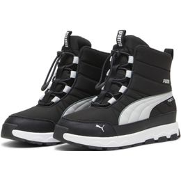 Winterboots Puma "EVOLVE BOOT PURETEX JR", Jungen, Gr. 37, schwarz-wei&szlig; (Puma schwarz, ash gray, Puma wei&szlig;), Textil, Schuhe Winterboots, Snowboots, Winterstiefel, Winterschuhe, wasserdicht