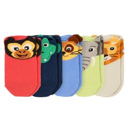 Topomini 5 Paar Kinder Sneaker mit Tier-Motiven