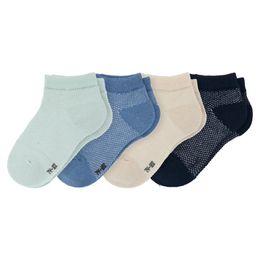 Topomini 4 Paar Baby Sneaker-Socken in Piqu&eacute;-Qualit&auml;t