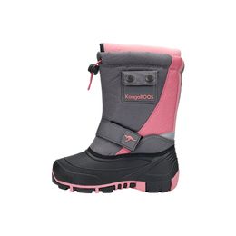 Winterboots Kangaroos "Kanga-Bean II", Jungen, Gr. 30, steel grau, dusty rose, Synthetik, Textil, Schuhe Winterboots, Wasserabweisend, Warmfutter,Winterschuhe, Winterstiefel, Snowboots