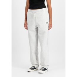 Jogginghose Alpha Industries "Basic Jogger SL W", Damen, Gr. L, Normalgr&ouml;&szlig;en, pastel grau melange, Obermaterial: 80% Baumwolle, 20% Polyester, Hosen Jogginghose