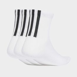 Sportsocken adidas originals "QUARTER 3 BACK STRIPES, 3 PAAR", Herren, Gr. L (43/45), wei&szlig; (wei&szlig;, wei&szlig;, wei&szlig;), Obermaterial: 60% Baumwolle, 37% Polyester, 2% Elasthan, 1% sonstige Fasern, Socken Sportsocken, f&uuml;r sportive Aktivit&auml;ten und Laufen, 3-Streifen auf der R&uuml;ckseite
