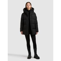 Steppjacke Khujo "DROWN MATT", Damen, Gr. S, schwarz, 100% Polyester, unifarben, regular fit, eingesetzt elastischer Bund mit Windstopper, Jacken Steppjacke