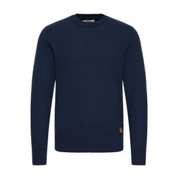 Strickfleece-Pullover Blend "Strickpullover BHFinn", Herren, Gr. L, blau (marineblaus), Obermaterial: 70% Baumwolle CO recyc.. 30% Polyester Pol. recyc.., Pullover