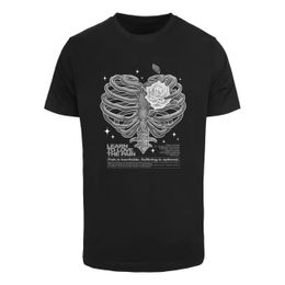 T-Shirt MisterTee "MisterTee Herren Heart Cage Tee", Damen, Gr. L, schwarz, 100% Baumwolle, bedruckt, normal, Rundhals, Shirts T-Shirt