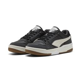Sneaker Puma "Rebound Retro Sneakers Erwachsene", Herren, Gr. 42.5, schwarz, wei&szlig; dusky gray warm, Obermaterial: Textil, Synthetik, Kuhleder. Futter: Textil. Innensohle: Textil, Keine Angabe. Laufsohle: Gummi, Schuhe Sneaker