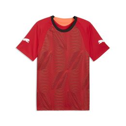 Trainingsshirt Puma "individualFINAL Fu&szlig;balltrikot Herren", Damen, Gr. L, glowing rot mint jelly schwarz gr&uuml;n, Vorderteil: 100% Polyester. R&uuml;ckenteil: 100% Polyester. Rippe: 100% Polyester, mehrfarbig, slim fit, Rundhals, Shirts