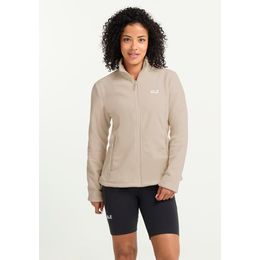 Fleecejacke Jack Wolfskin "TAUNUS 200 FZ W", Damen, Gr. XL (46), beige (oyster), Obermaterial: 100% POLYESTER. Futter: 100% POLYESTER, Jacken Fleecejacke