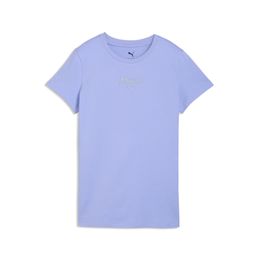 T-Shirt Puma "Essentials Script T-Shirt Damen", Damen, Gr. L, intense lavender lila, Obermaterial: 100% Baumwolle. Rippe: 20% Polyester, 80% Baumwolle, bedruckt, regular fit, Rundhals, Shirts T-Shirt