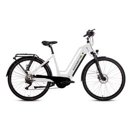 E-Bike SAXONETTE "Deluxe Sport TRAPEZ" Gr. 45, creamy wei&szlig;, schwarz, Elektrofahrr&auml;der, 45cm, 28 Zoll (71,12cm), (mit integr. Akku), Elektrofahrrad f&uuml;r Alltag und Einkauf