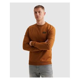 PME-Legend Sweatshirt PME LEGEND "Airstrip sweat", Herren, Gr. L, glazed ginger, Sweatware, Obermaterial: 95% Baumwolle, 5% Elasthan, unifarben, regular fit normal, Rundhals, Rippb&uuml;ndchen, Sweatshirts Sweatshirt, mit Logo Stickerei