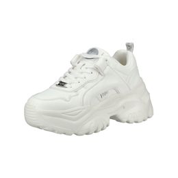 Sneaker Buffalo "Buffalo Sneaker Lederimitat", Damen, Gr. 40, wei&szlig;, Lederimitat, Schuhe Sneaker