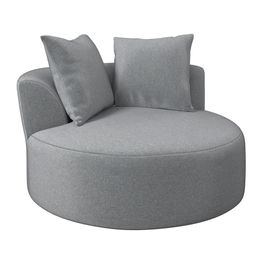 Ambia Garden Loungebett, Grau, Textil, F&uuml;llung: Polyester, Rundform, 123x61x123 cm, UV-best&auml;ndig, Loungem&ouml;bel, Outdoorsofas
