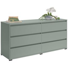CARRYHOME Sideboard, Graugr&uuml;n, Holzwerkstoff, 6 Schublade(n) Schubladen, 160.1x78.9x48 cm, Beim&ouml;bel erh&auml;ltlich, in verschiedenen Holzdekoren erh&auml;ltlich, Wohnzimmer, Kommoden & Sideboards, Sideboards