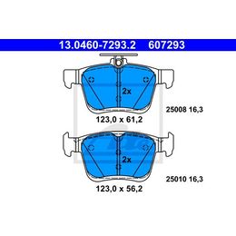 ATE Bremsen-Set VA + HA PowerDisc sizw2n8k55 Hinterachse bel&uuml;ftet 288mm 25mm f&uuml;r SEAT VAG Skoda