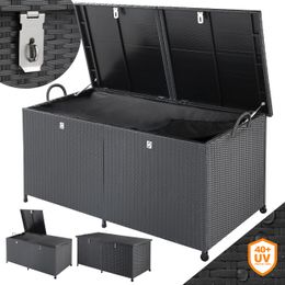 Casaria Gartenbox Polyrattan 625L wetterfest abschlie&szlig;bar mit Rollen