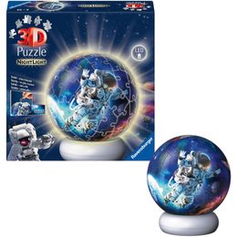 Puzzleball Ravensburger "Nachtlicht Astronauten", bunt, Puzzles, KinderB:13cm H:15,9cm T:13cm, Kunststoff, Motiv, beleuchtet, B:13cm H:15,9cm T:13cm