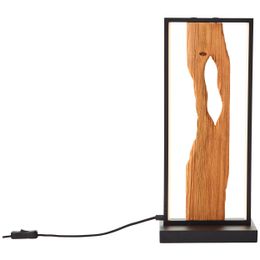 Brilliant LED Tischleuchte "Chaumont", schwarz (schwarz, holz), H: 50cm, Leuchten, H&ouml;he 50 cm, 940 lm, Aluminium/Metall/Holz, schwarz/holz, LED Tischleuchte