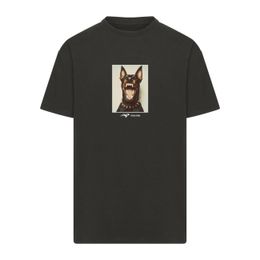 T-Shirt "Upscale by Mister Tee Neighbors Heavy Oversize Tee", Damen, Gr. L, schwarz, 100% Baumwolle, UPSCALE BY MISTER TEE, bedruckt, oversize, Rundhals, Shirts T-Shirt