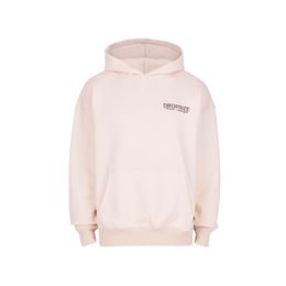 Kapuzensweatshirt DROPSIZE "Dropsize HEAVY OVERSIZE HUSTLE LIFESTYLE HOODIE", Herren, Gr. L, coconut milk, 70% Baumwolle, 30% Polyester, bedruckt, Sweatshirts