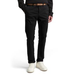 Chinohose Tom Tailor Denim, Herren, Gr. 29, L&auml;nge 32, schwarz, Obermaterial: 97% Baumwolle, 3% Elasthan, unifarben, schmal lang, Hosen Chinohose, leicht vorgewaschen