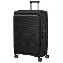 Hartschalen-Trolley Samsonite "PARALUX, verschiedene Gr&ouml;&szlig;en und Farben", Gr. B/H/T: 50cm x 75cm x 31cm 105 l, schwarz, Polypropylen, Koffer, mit arretierbarem und versenkbarem Druckknopf-Trolleysystem