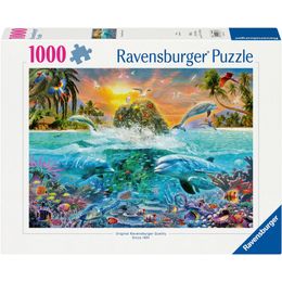 Puzzle Ravensburger "Die Unterwasserinsel", bunt, Puzzles, KinderB:70cm H:50cm, Pappe, Made in Germany, B:70cm H:50cm
