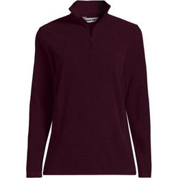 LANDS' END Anyweather Fleece-Pullover mit Rei&szlig;verschluss, Damen,  Rot, Polyester, by Lands' End