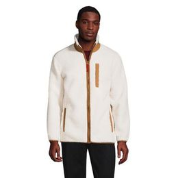 LANDS' END Sherpa-Fleecejacke, Herren,  Wei&szlig;, Polyester, by Lands' End