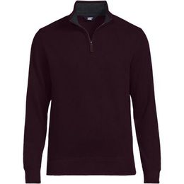 LANDS' END Rei&szlig;verschluss-Pullover aus Bedford-Ripp, Herren,  Lila, Baumwolle, by Lands' End