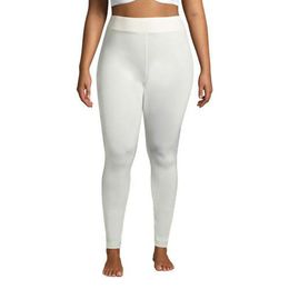 LANDS' END Lange Unterhose THERMASKIN, Damen,  Wei&szlig;, Polyester-Mischung, by Lands' End