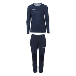 Sportanzug Uhlsport "Torwart-Sets Progressive Junior", Jungen, Gr. 116, blau (marine), Obermaterial: 100% Polyester Pol. recyc.., Sportanz&uuml;ge
