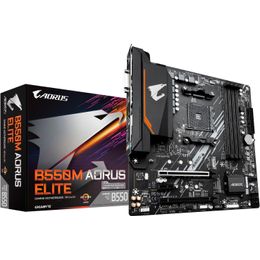 Gigabyte Mainboard "B550M AORUS ELITE", schwarz, B:24,4cm H:3,5cm T:24,4cm, Mainboards