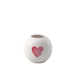 Dekovase "Vase With Love 8,4 cm wei&szlig;", wei&szlig;, B:9,4cm H:8,4cm T:9,4cm &Oslash;:9,4cm, LIKE. BY VILLEROY & BOCH, Vasen
